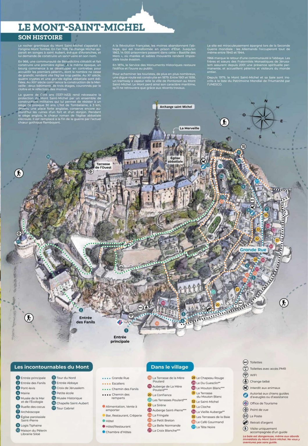 Access map and services - Mont Saint-Michel Normandy Destination